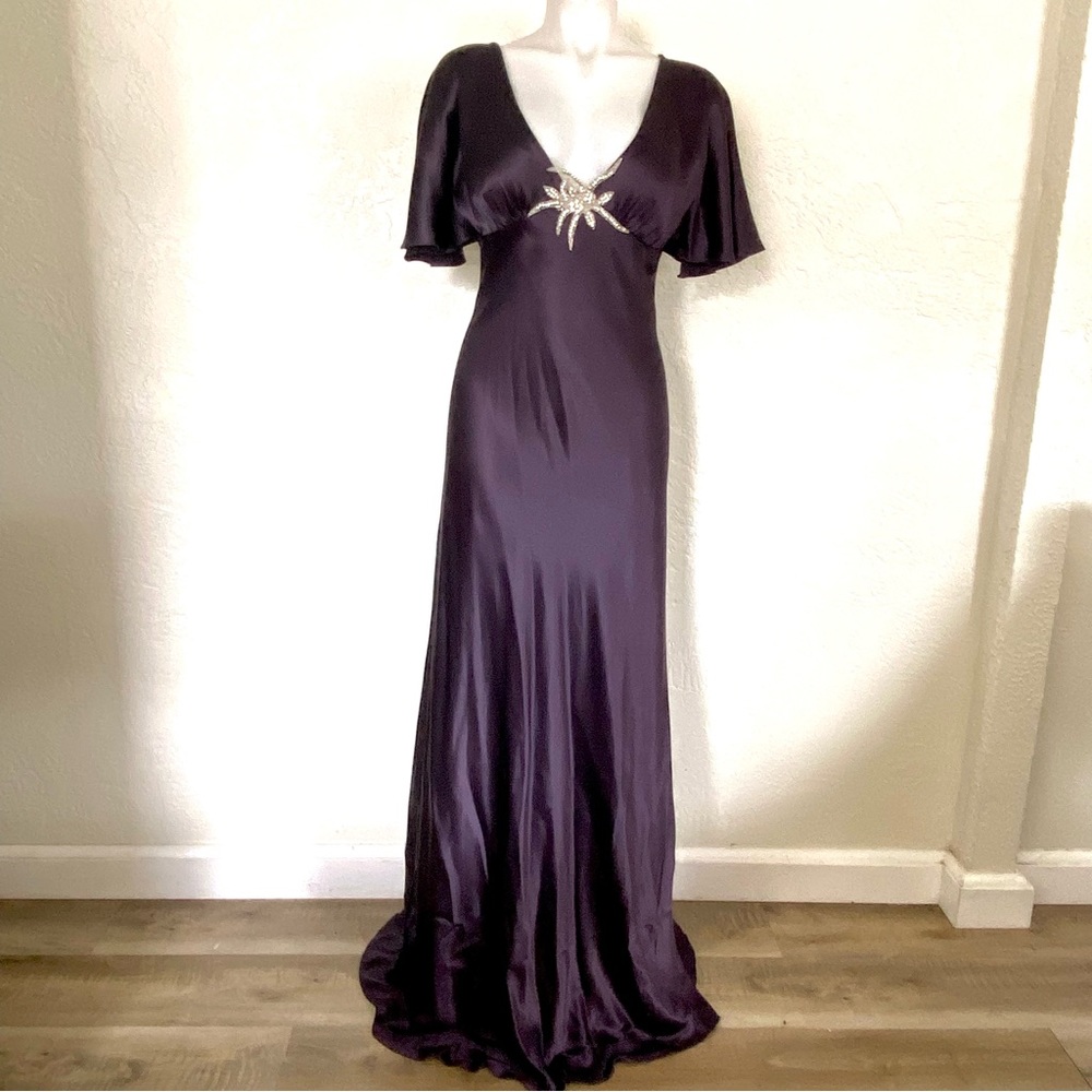 Stunning Niteline Silk Gala Prom Dress Purple 8 - Gem